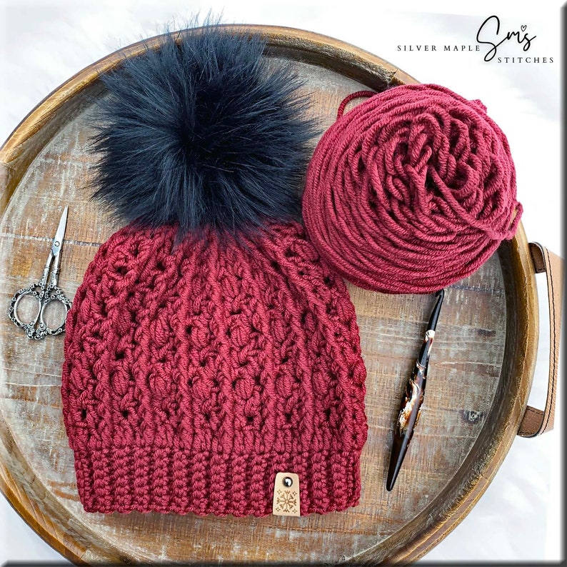 WILD ROSE BEANIE, Crochet Pattern, Crochet Hat Pattern, Crochet Beanie ...