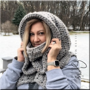 MATRIXX HOOD, Crocheted Hood, Crochet Scarf Hood, Winter Hat Hood ...
