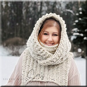 MATRIXX HOOD, Crocheted Hood, Crochet Scarf Hood, Winter Hat Hood ...