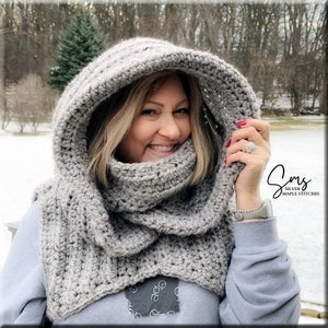 MATRIXX HOOD, Crocheted Hood, Crochet Scarf Hood, Winter Hat Hood ...