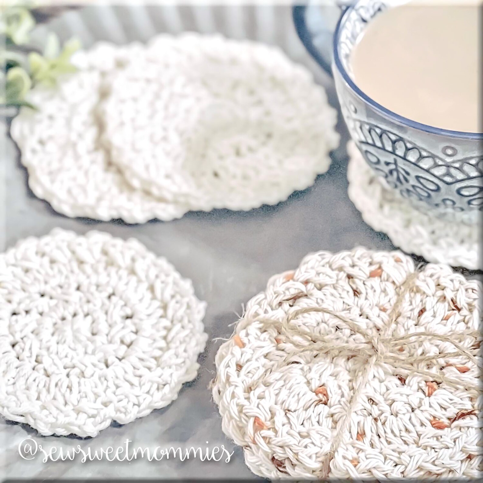 Crochet Coaster Pattern FARMHOUSE Coaster Crochet Farmhouse - Etsy