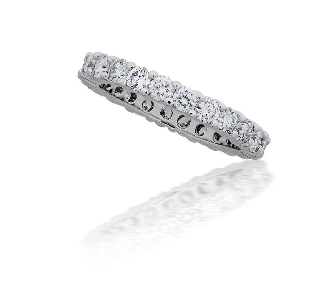Round Diamond Eternity Ring in 14kt White Gold, Diamond Eternity Band ...
