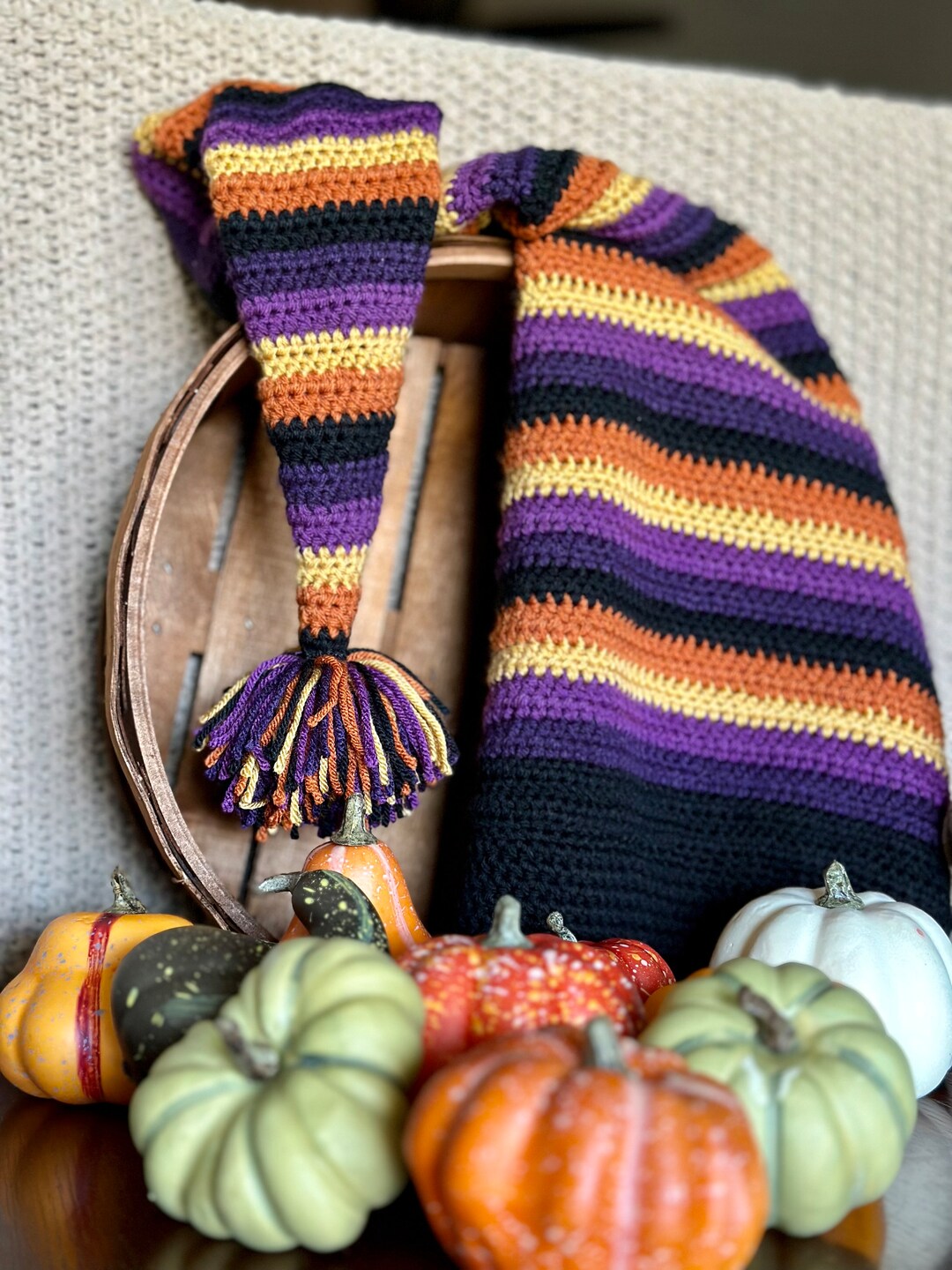 Fall Crochet Long Stocking Cap - Etsy