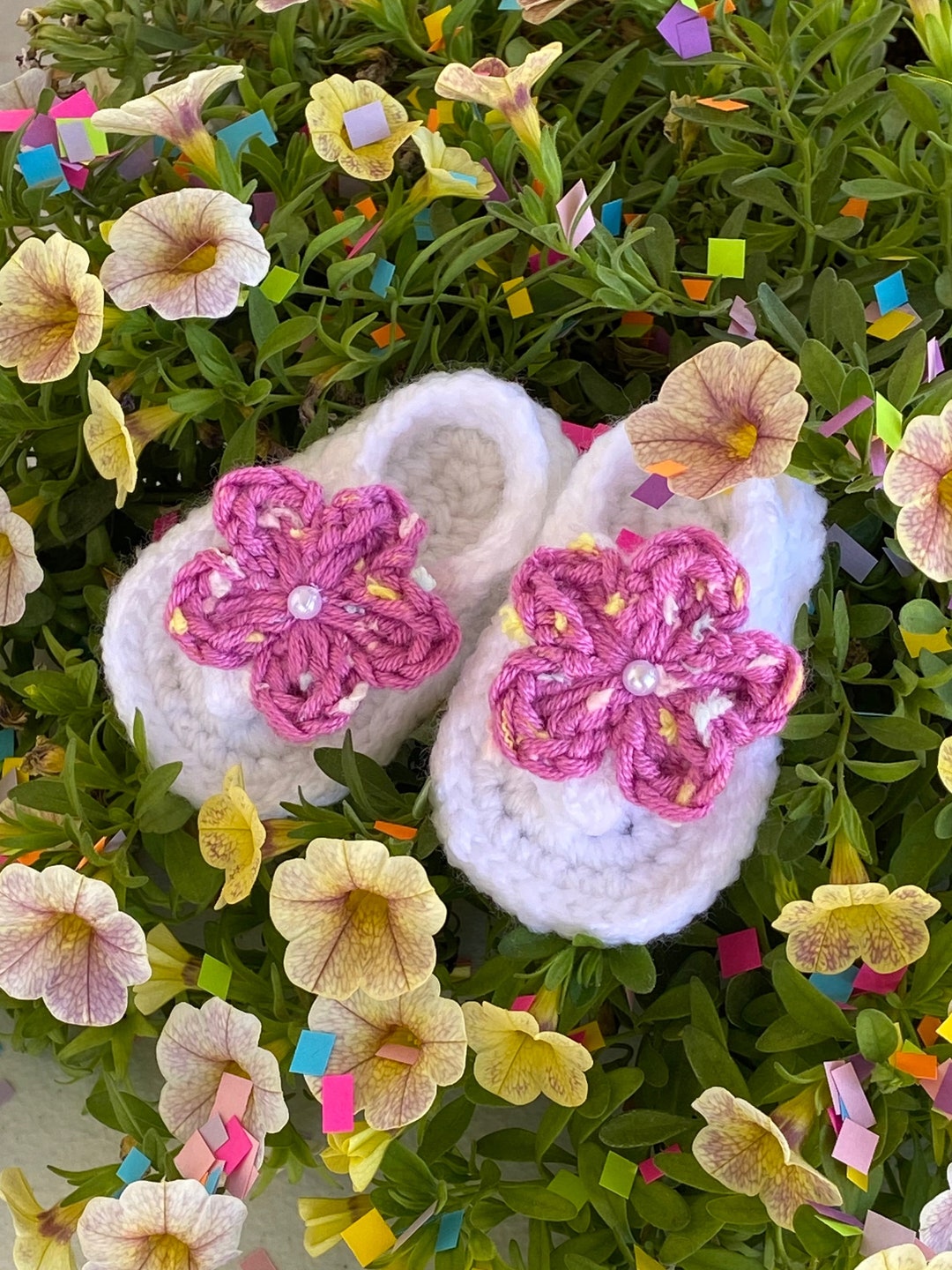 Baby Sandal Flip Flop Confetti Flower - Etsy