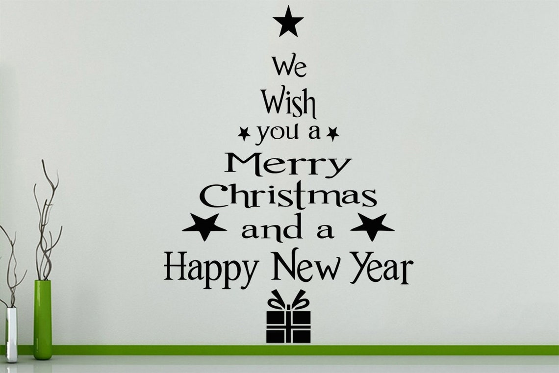 We Wish You A Merry Christmas and A Happy New Year Picture - Etsy UK