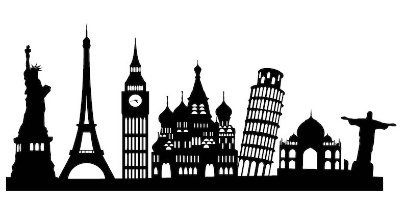 Famous Landmarks Statue of Liberty Eiffel Towerbig - Etsy