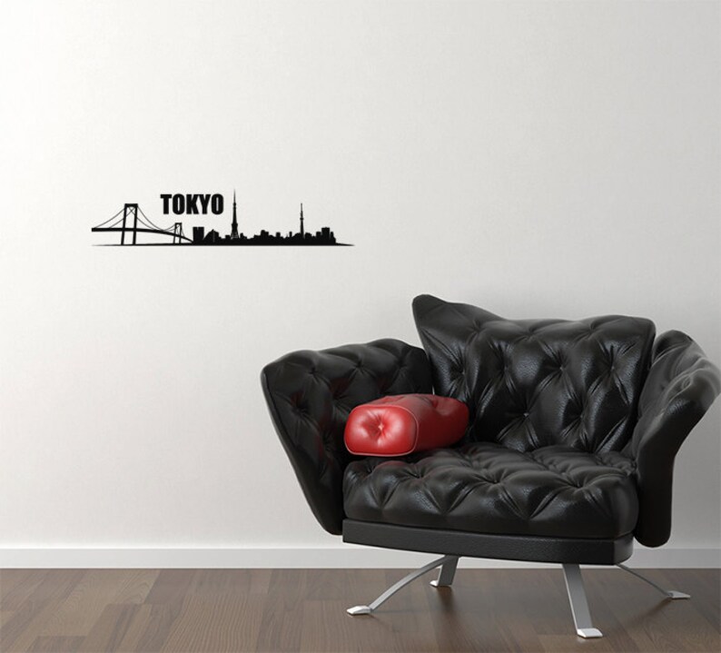 Tokyo Skyline Bedroom Wall Art Sticker Picture Decal - Etsy