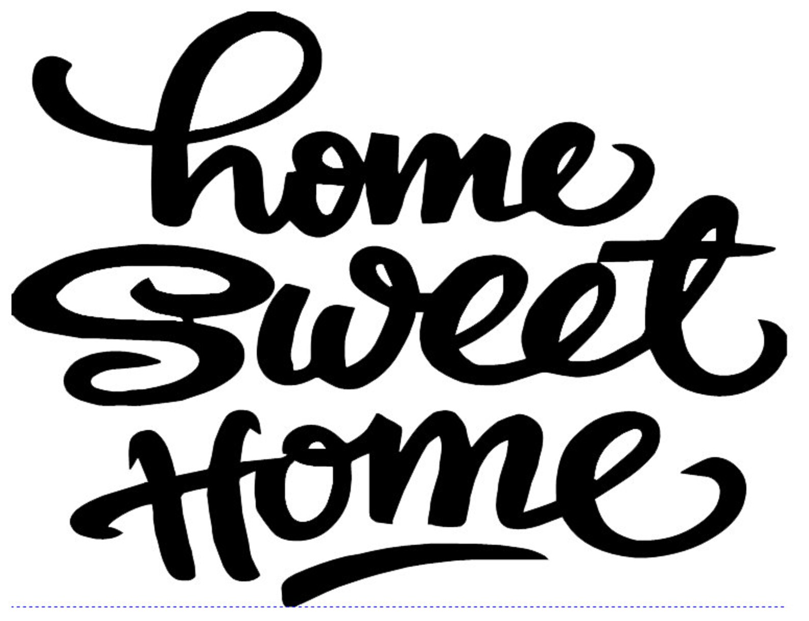Home Sweet Home Motto Livingroom Hall Wall Art Sticker Picture Decal ...