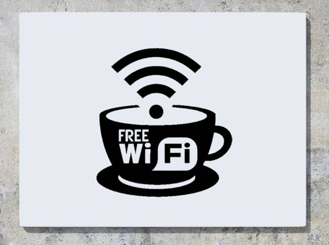 Cup of Coffee Freewifi Wireless Kitchen Pub Cafe Bedroom Wall Art ...