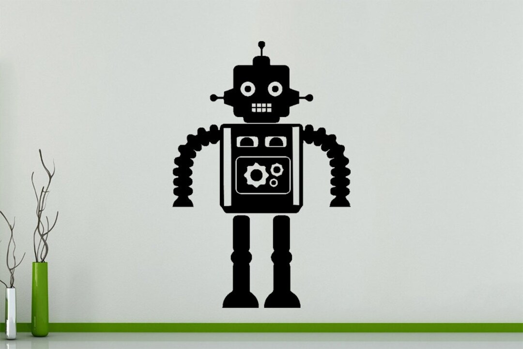 Robot - Cartoon Machine Sticker Picture Decal - Etsy
