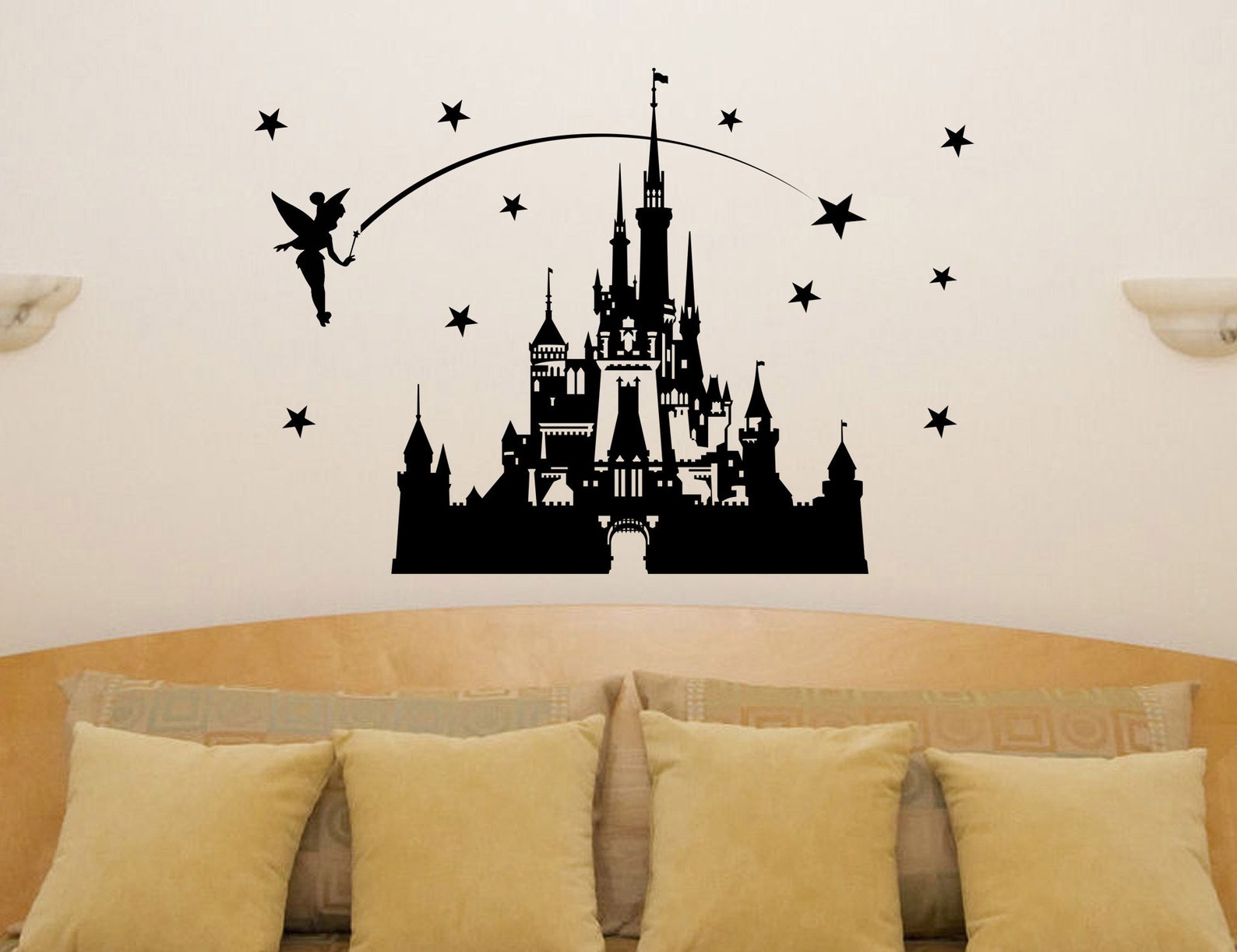 Disney Castle Tinkerbell Star Children's Baby Nursery Room - Kids Play ...
