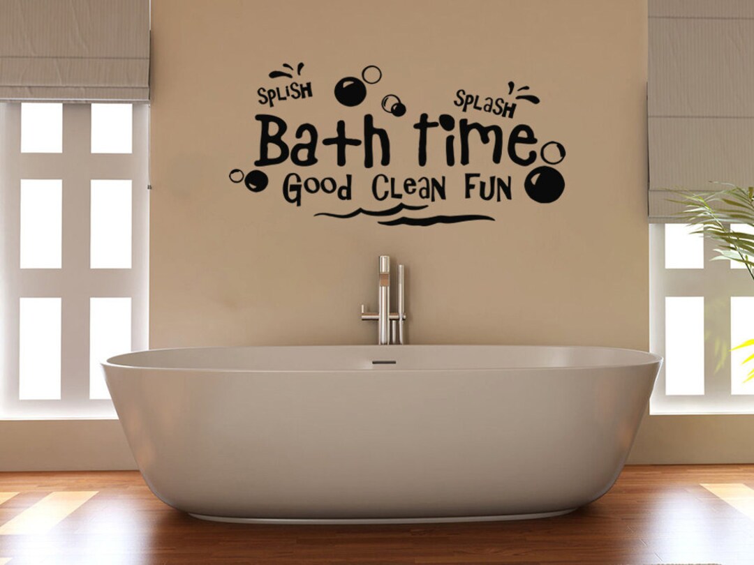 Splish Splash Bath Time Bubbles Children's Kids Bedroom / Nursery Wall ...