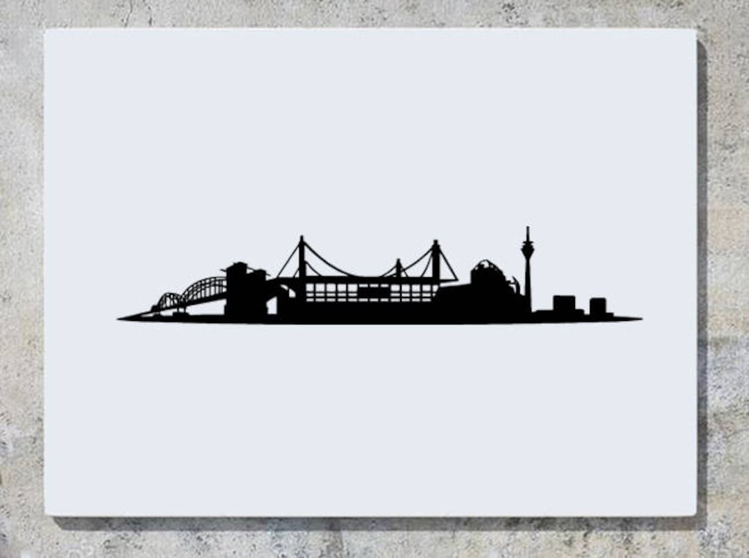 Cologne Skyline Silhouette Bedroom Wall Art Sticker Picture Decal - Etsy