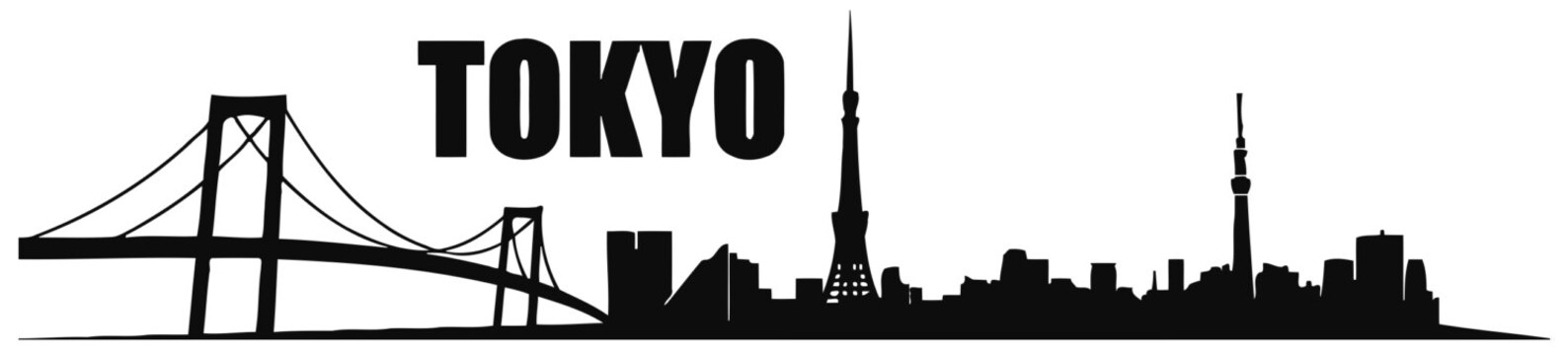 Tokyo Skyline Bedroom Wall Art Sticker Picture Decal - Etsy
