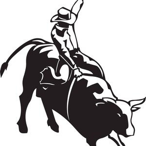 Bull Riding Rodes Bedroom Wall Art Sticker Picture Decal - Etsy