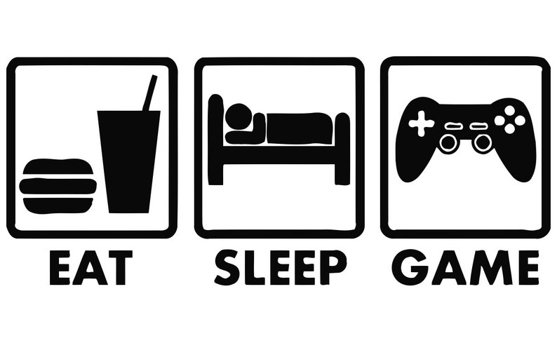 Eat Sleep Game Playstation Nintendo Computer Console | Etsy