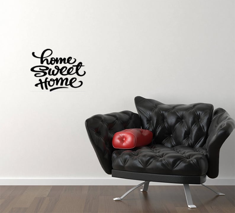 Home Sweet Home Motto Livingroom Hall Wall Art Sticker Picture Decal ...