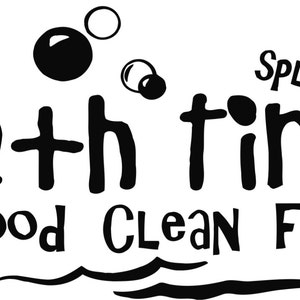 Splish Splash Bath Time Bubbles Children's Kids Bedroom / Nursery Wall ...