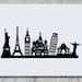 Famous Landmarks Statue of Liberty, Eiffel Tower,big Ben,leaning Tower ...