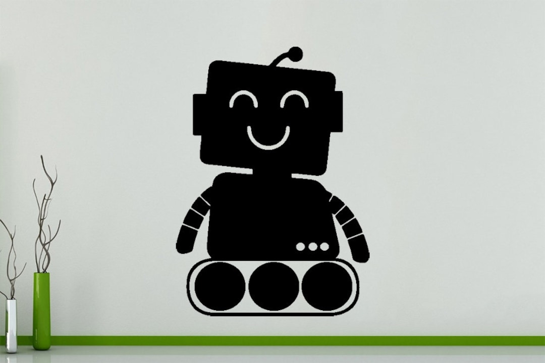 Robot - Cartoon Machine Sticker Picture Decal - Etsy