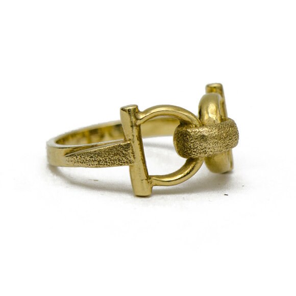 Vintage 14k Yellow Gold Horse Bit Ring - Etsy