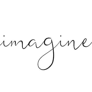 Imagine - Print Art Typography, Instant Download ,typographic Print ...