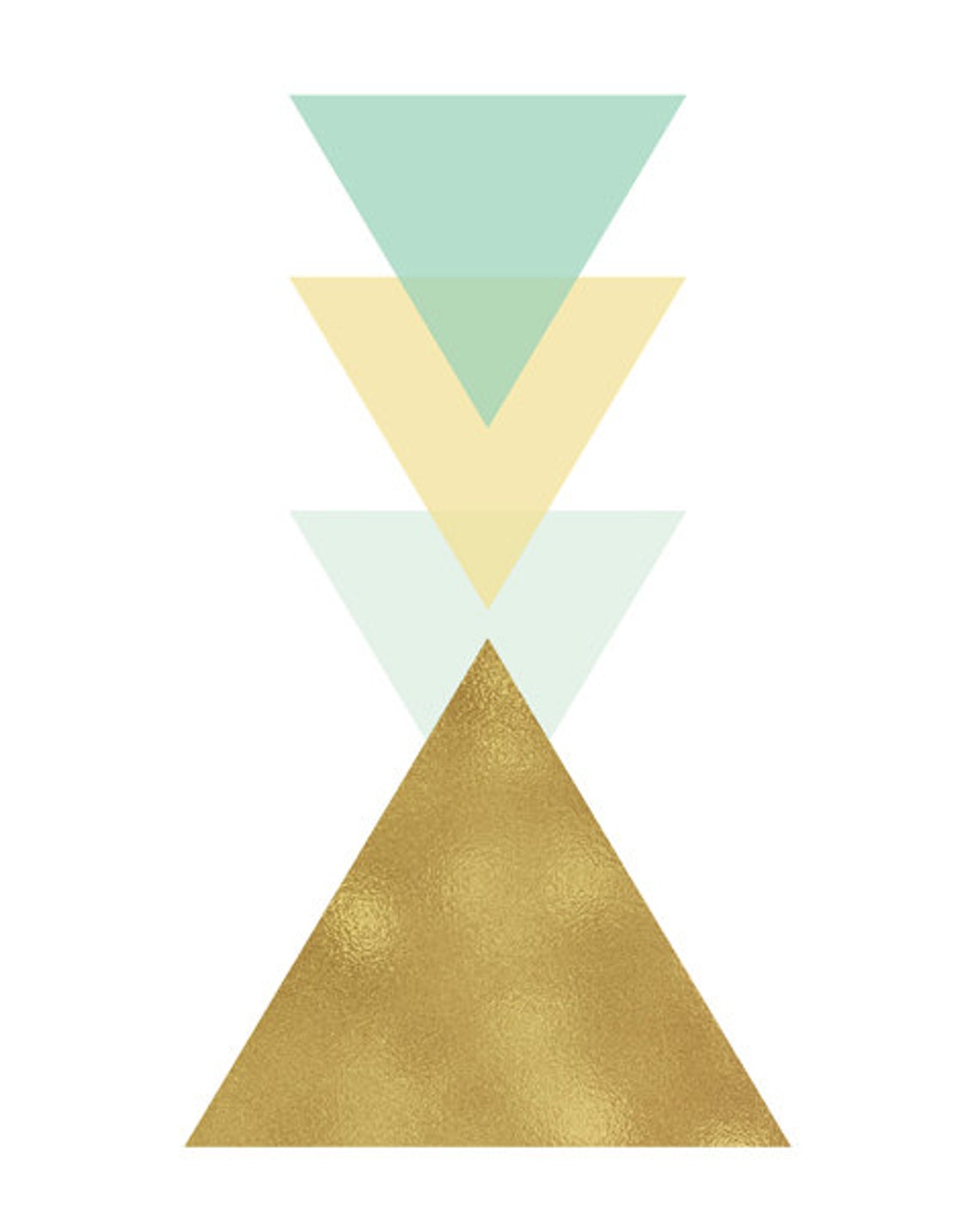 Triangle - Geometric Art, Printable Art , Instant Download , Gold - Etsy