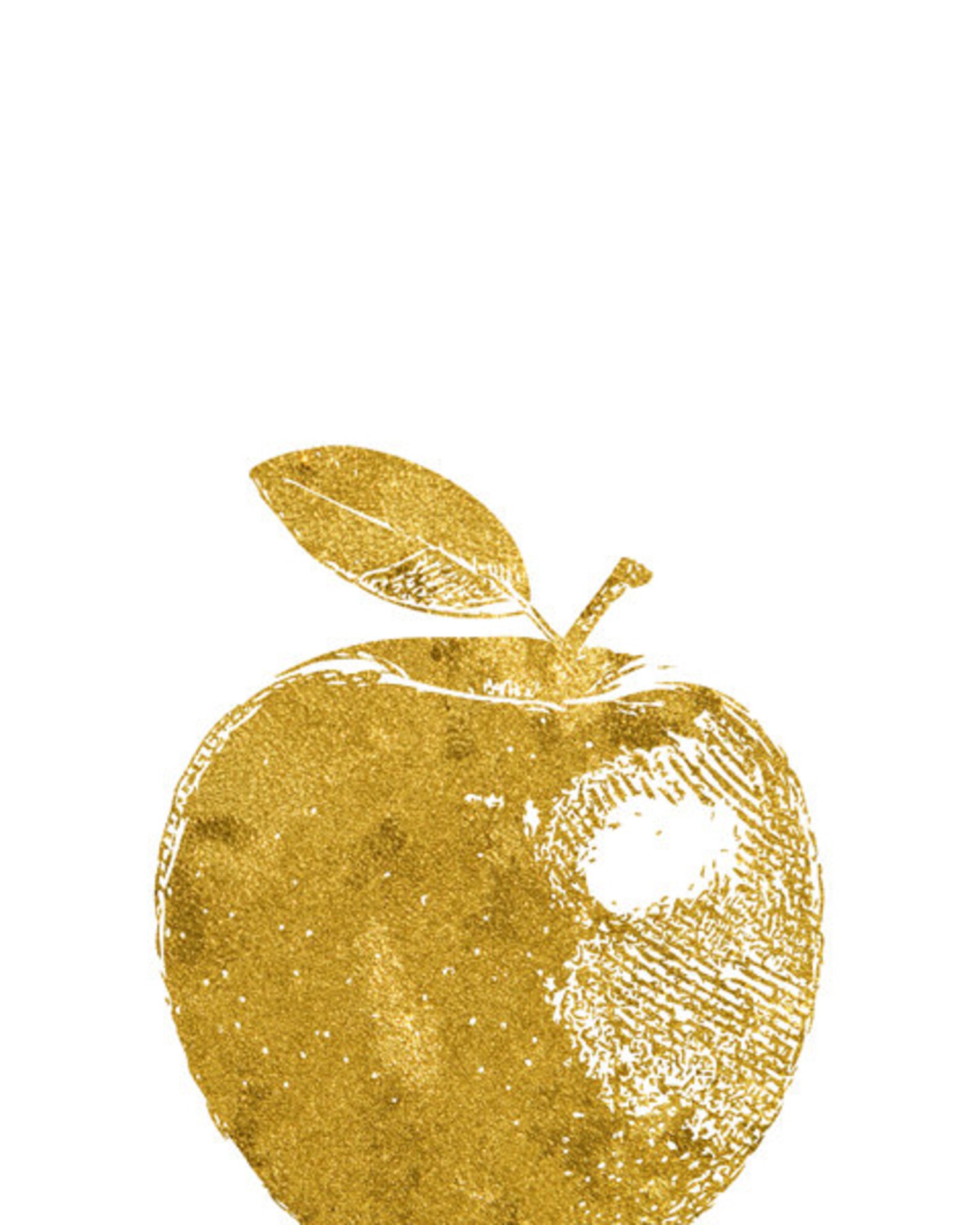 Gold Apple - Printable Art , Instant Download , Wall Art , Print , Deco ...
