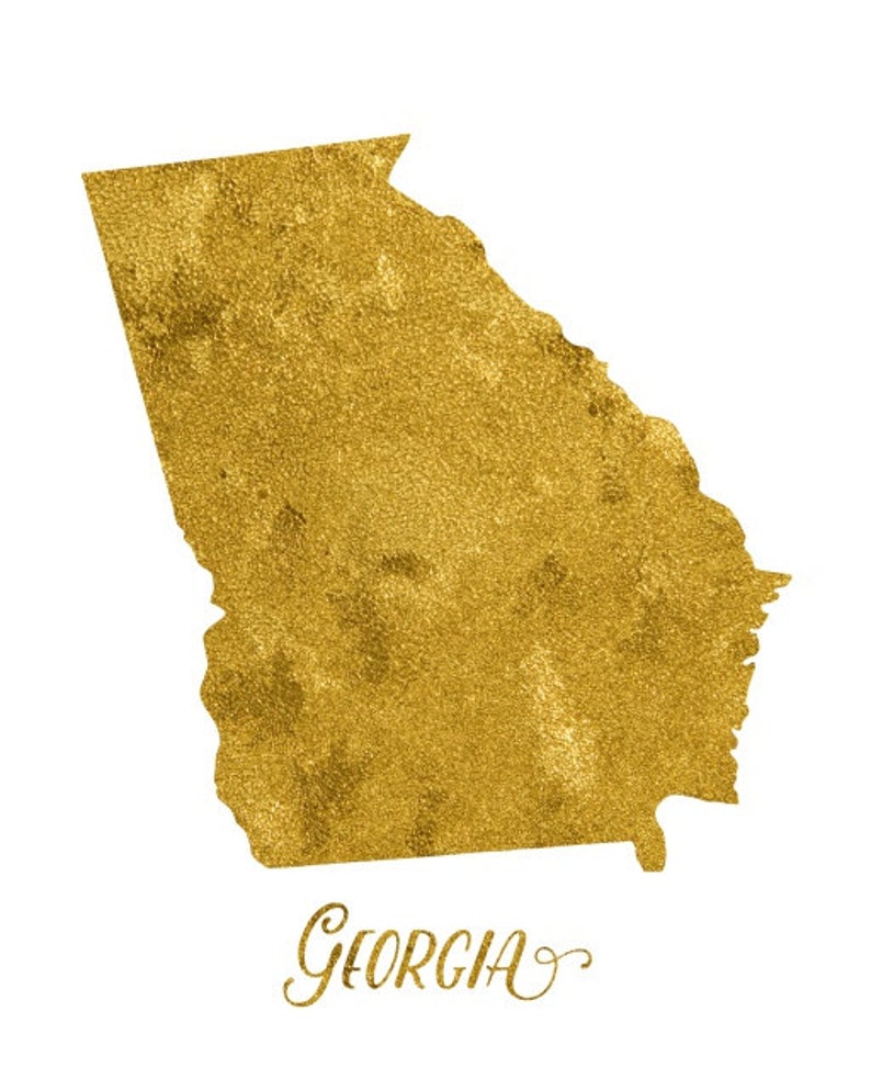 Georgia Map - USA Printable Art , Instant Download - Etsy
