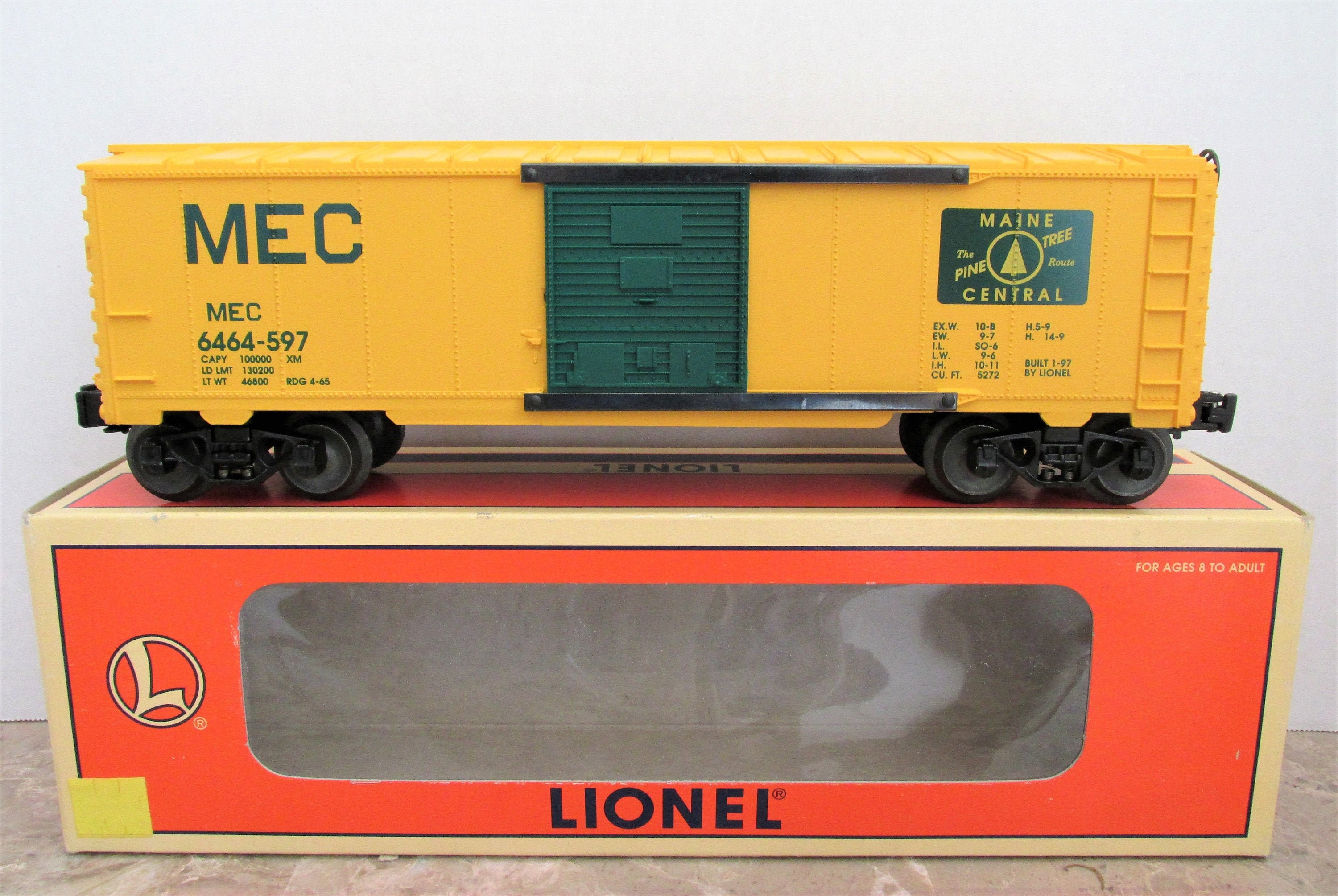 Lionel Maine Central MEC Train Car Lionel Rolling Stock No. 6464-597 ...