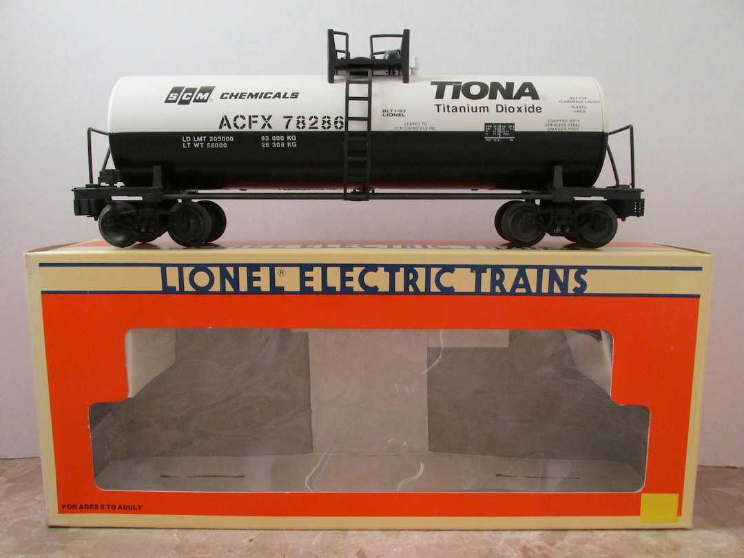 Lionel SCM Chemicals Tiona Titanium Dioxide Uni-body Tank Car - Lionel ...