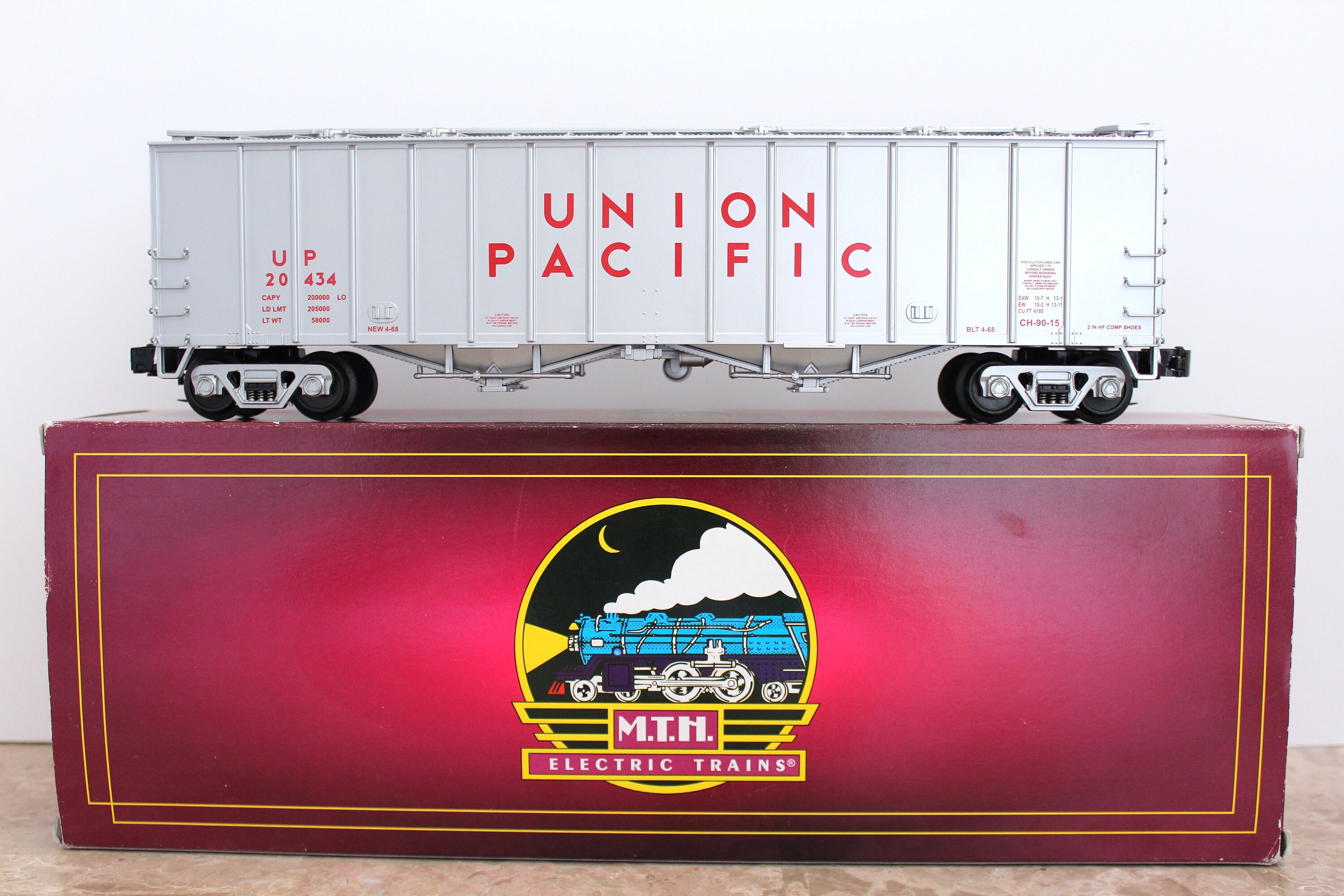MTH Union Pacific 50' Airslide Hopper Car MTH Rolling Stock No. 20 ...