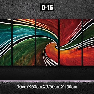 D16 Original Metal Wall Art Modern Indoor Outdoor Decor"rotating Color ...