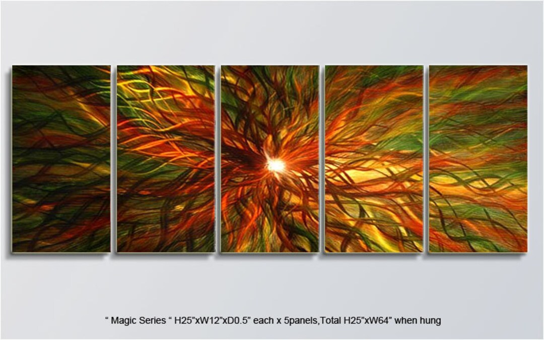 C07 Bright Original Metal Wall Art Modern Abstract Indoor Outdoor Decor ...