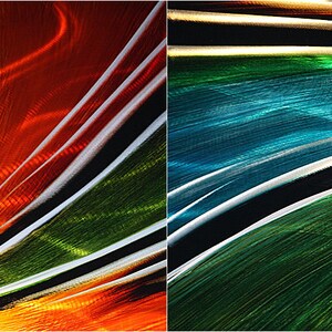 D16 Original Metal Wall Art Modern Indoor Outdoor Decor"rotating Color ...