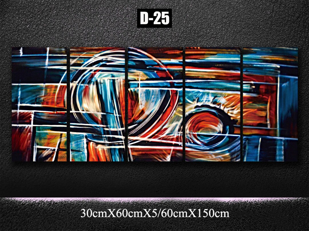 D25 Bright Original Metal Wall Art Modern Abstract Indoor Outdoor Decor ...
