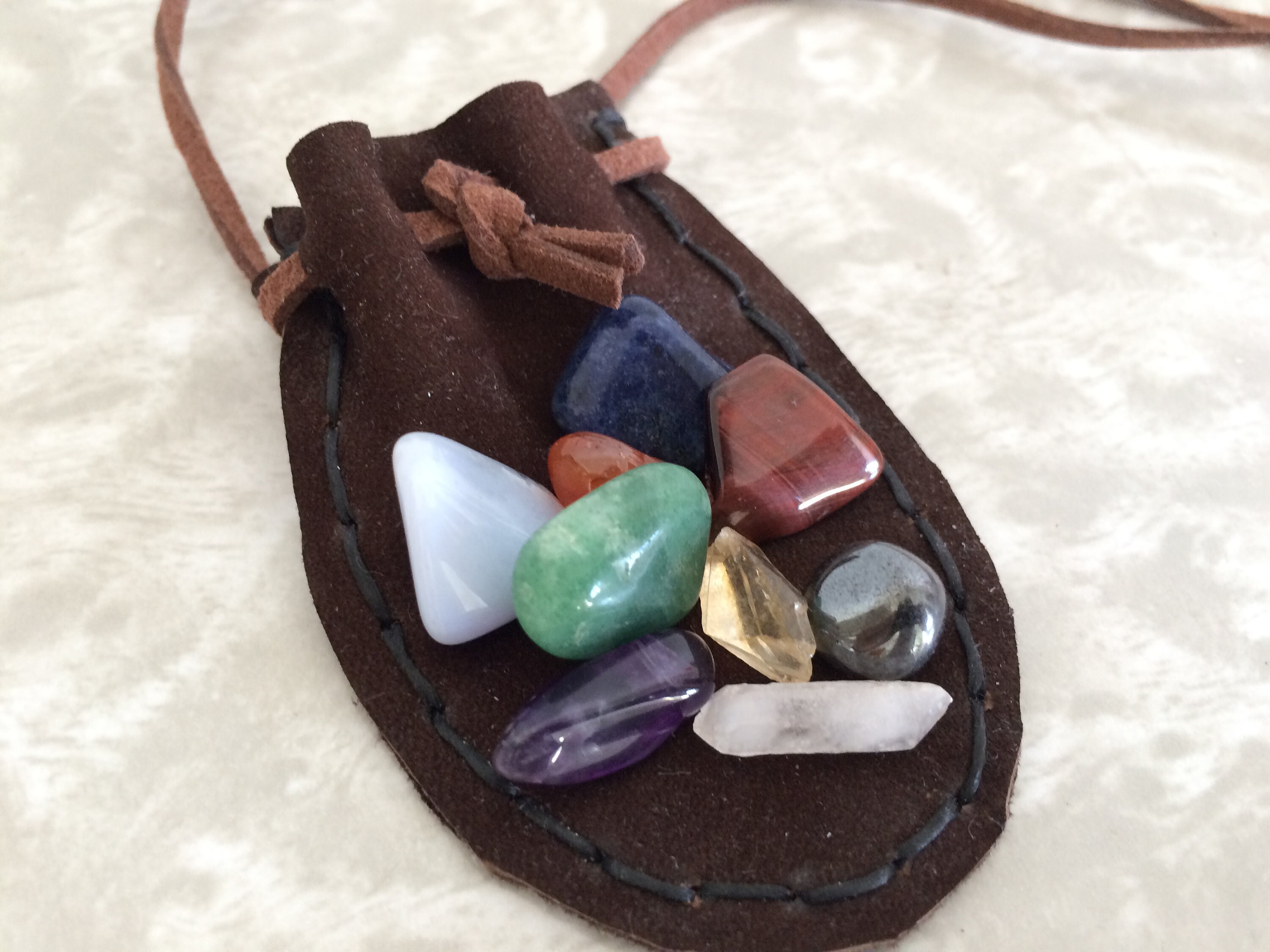 Leather Pouch Crystal Medicine Bag for Carrying Crystals Mojo | Etsy