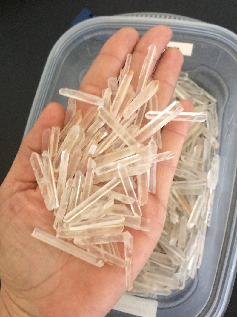 Long Thin Clear Quartz Crystal Points Bulk Lots Quartz Etsy