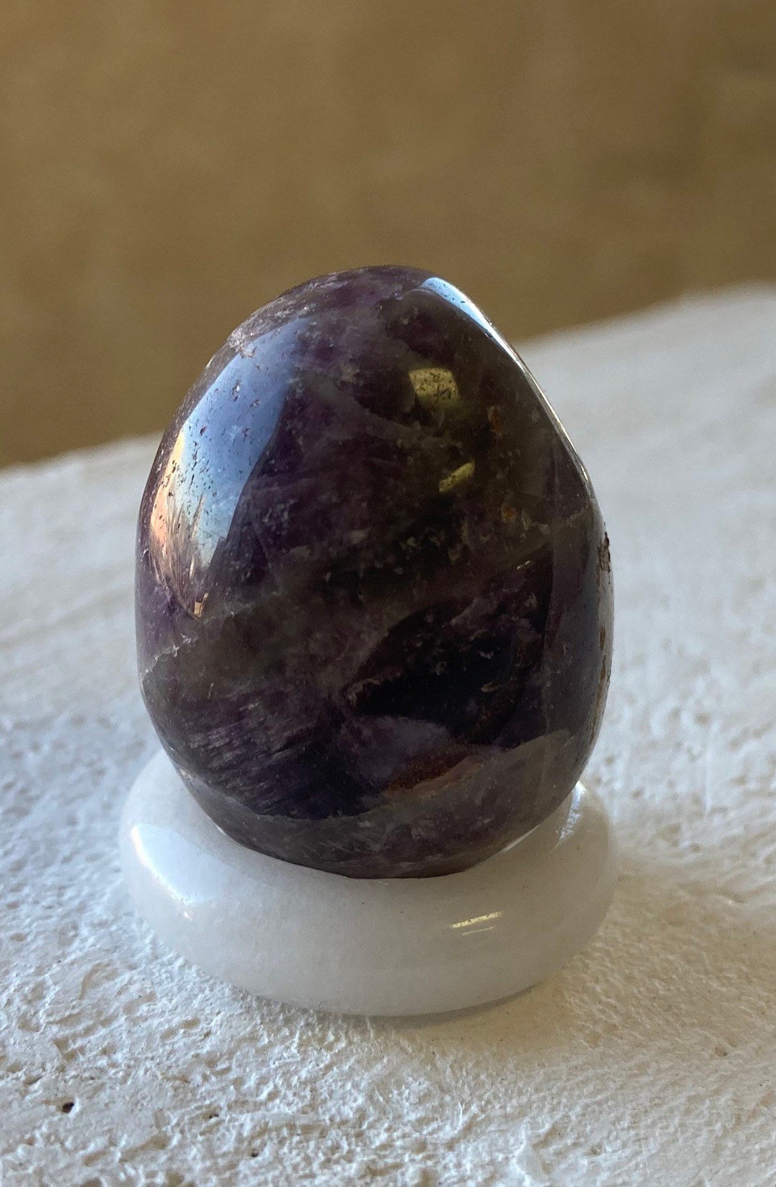 Purple Amethyst Egg Small Gemstone Carved Amethyst Egg Shape - Etsy