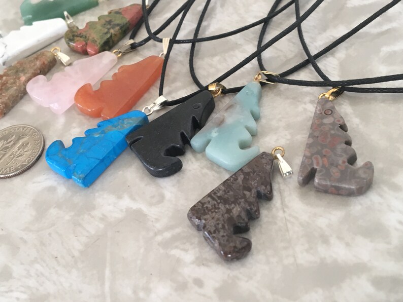 Coyote / Wolf Gemstone Pendant Assorted Stones Coyote Charm | Etsy