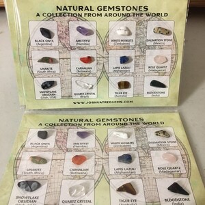 Gemstone Set, Rock Collection, Assorted Natural Gemstones From Around ...