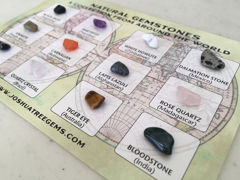 Gemstone Set Rock Collection Assorted Natural Gemstones From - Etsy