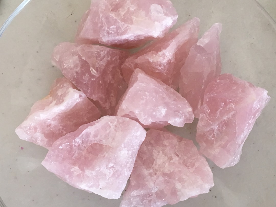 Rose Quartz Chunk, Rough Rose Quartz Unpolished Gemstone Specimen, Pink ...