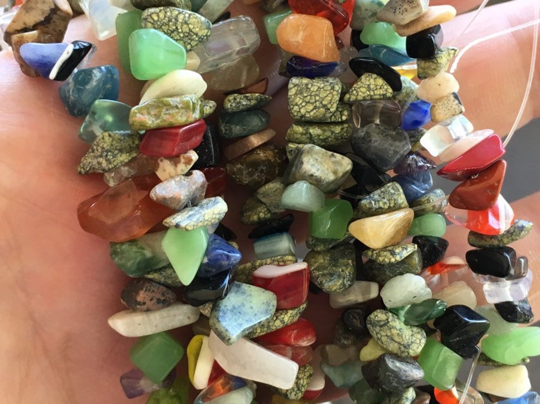 Multi-mix Gemstone Chip Strand 32 Full Strand Beads - Etsy