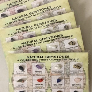 Gemstone Set, Rock Collection, Assorted Natural Gemstones From Around ...
