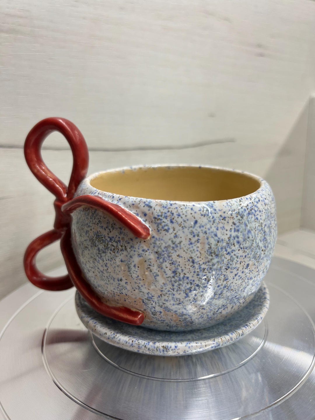 Ceramic Mug With Plate With Unusual Design - Etsy