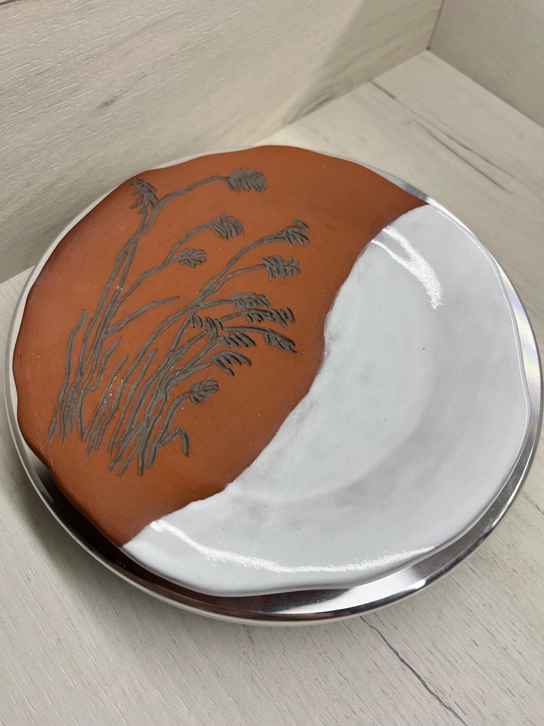 Ceramic Red Clay Plate - Etsy