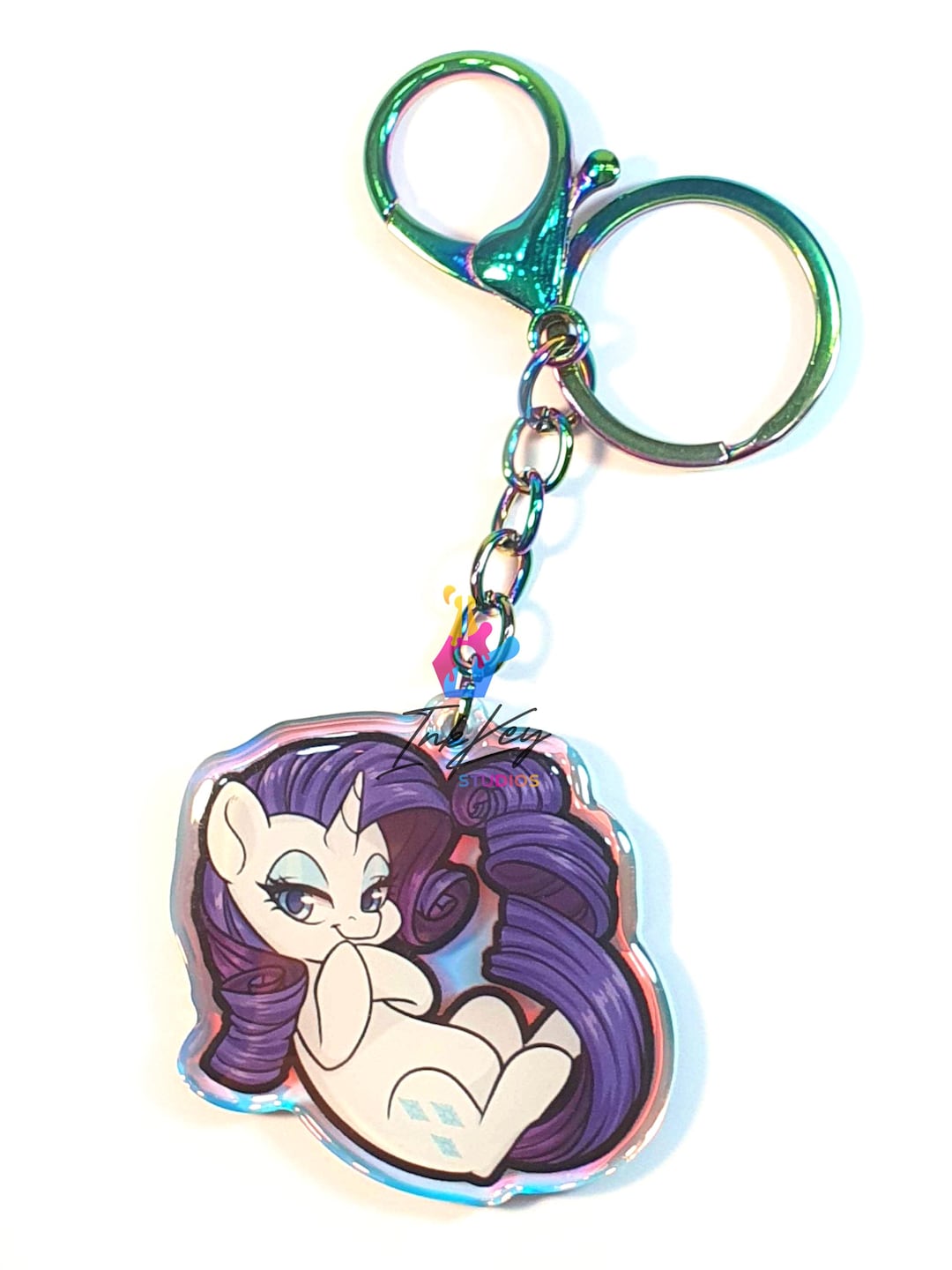 2" Rarity | Rainbow Keychain | MLP - Etsy