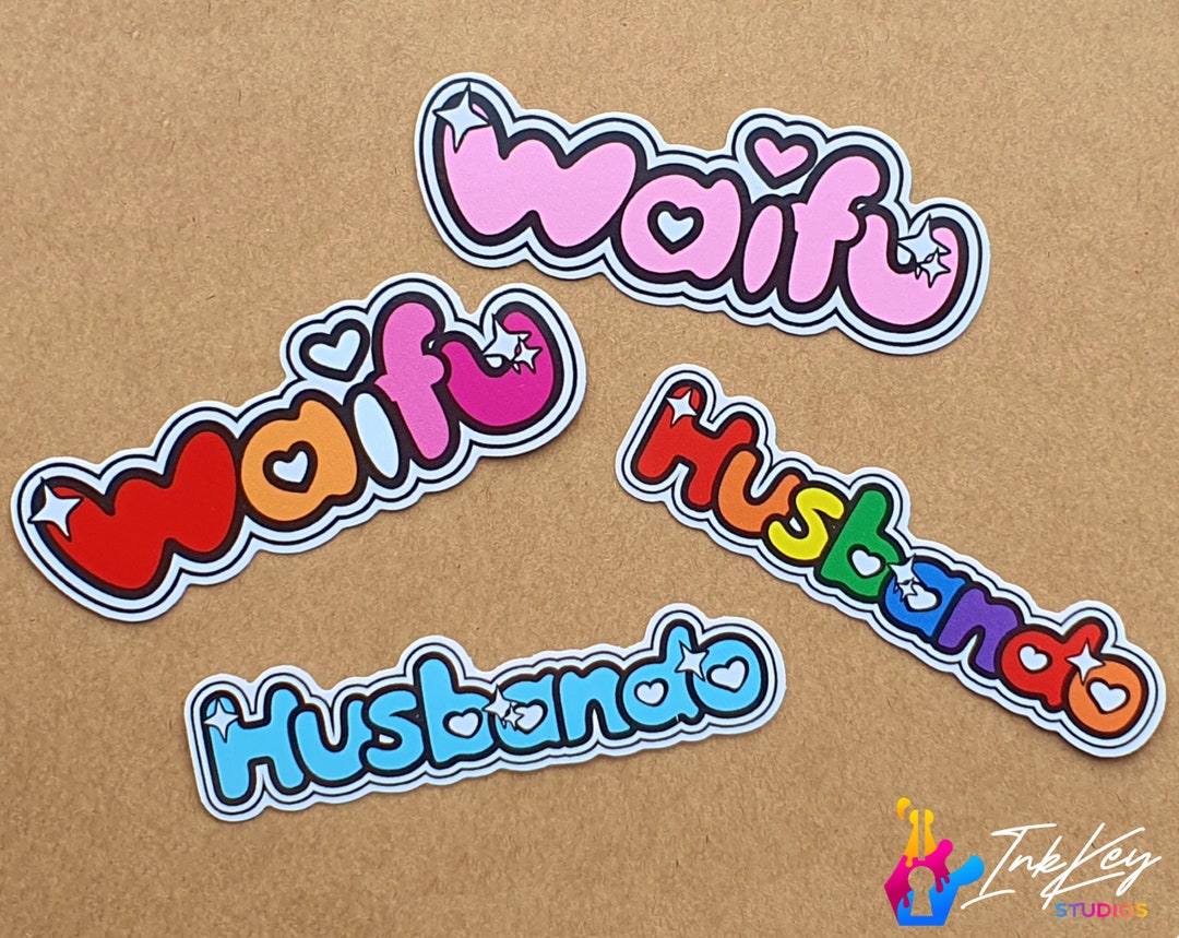 Waifu & Husbando | Sticker - Etsy