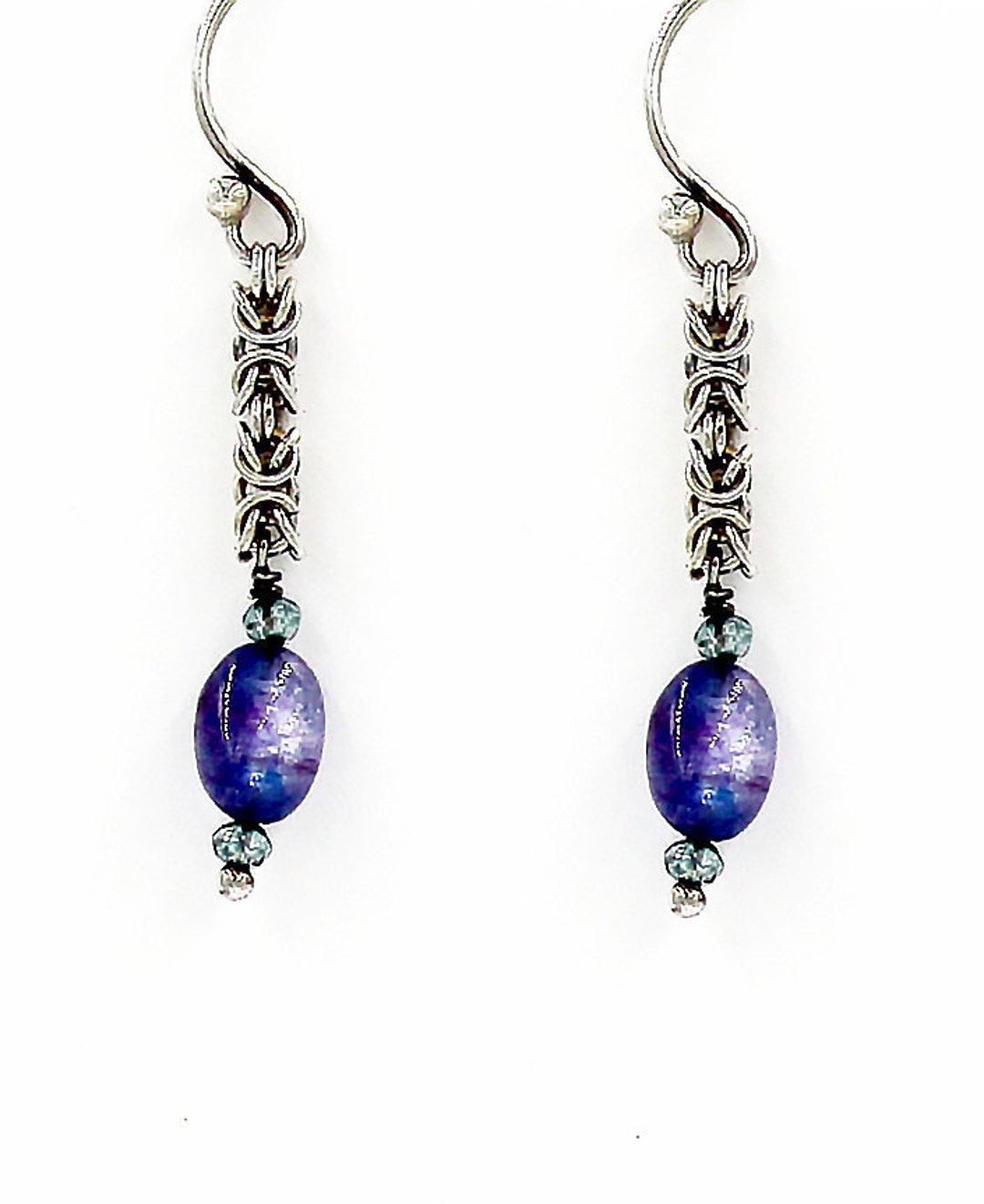 Byzantine Crystal and Kyanite Drops - Etsy